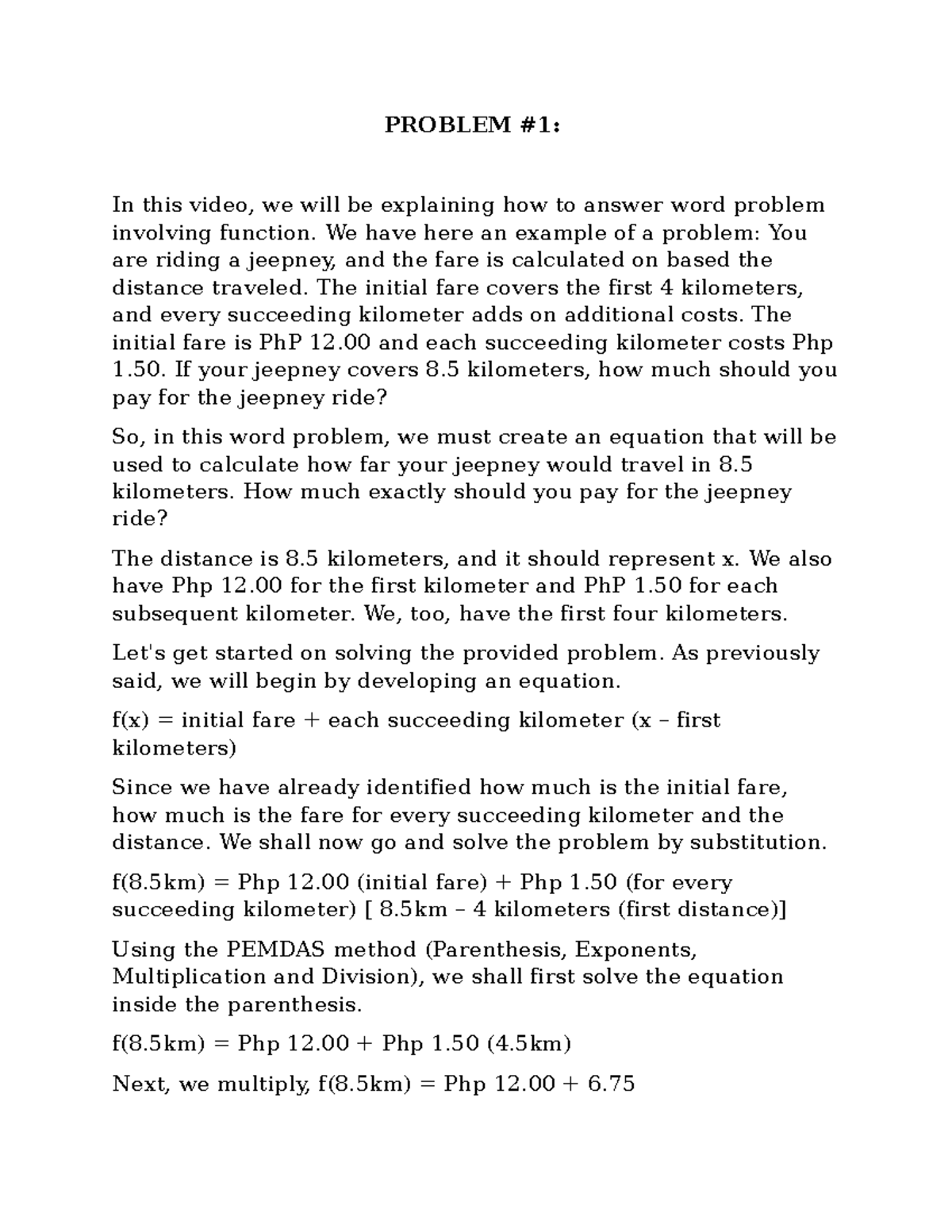 MODULE 3: POST TASK - PROBLEM #1: In this video, we will be explaining how to answer word ...