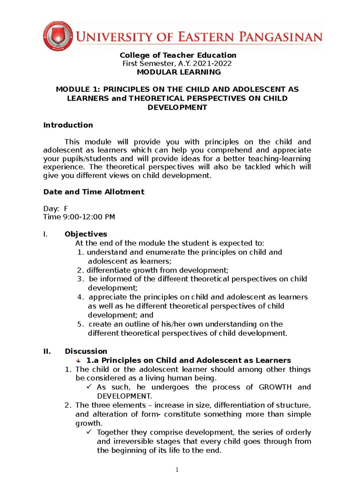 Prelim Understanding Yourself Lectures for 2nd semester - College of ...
