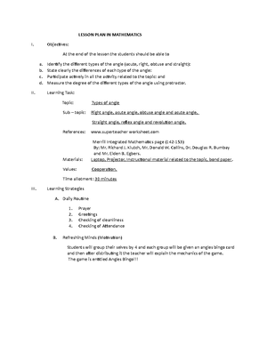 Lesson PLAN in MATH (Measurement) - A DETAILED LESSON PLAN IN ...