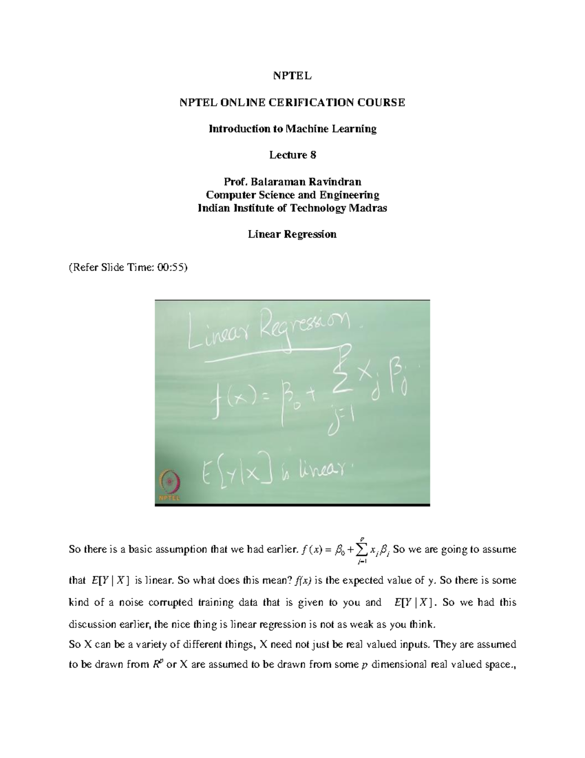 Lec12 k-Nearest Neighbour - NPTEL NPTEL ONLINE CERIFICATION COURSE ...