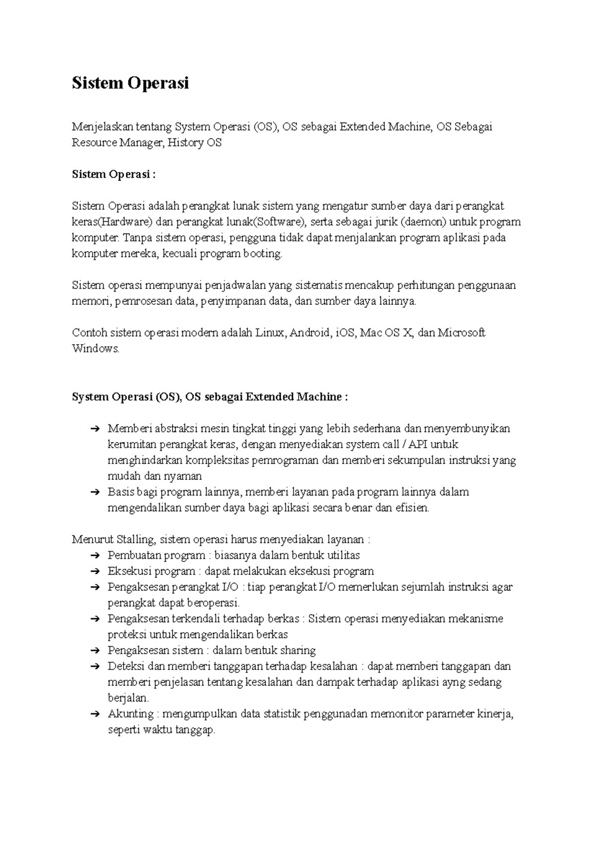 Task 01 - Operating System - Sistem Operasi Menjelaskan tentang System ...
