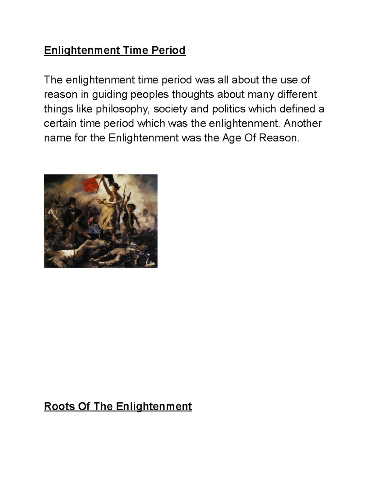 Enlightenment Project - Enlightenment Time Period The enlightenment ...