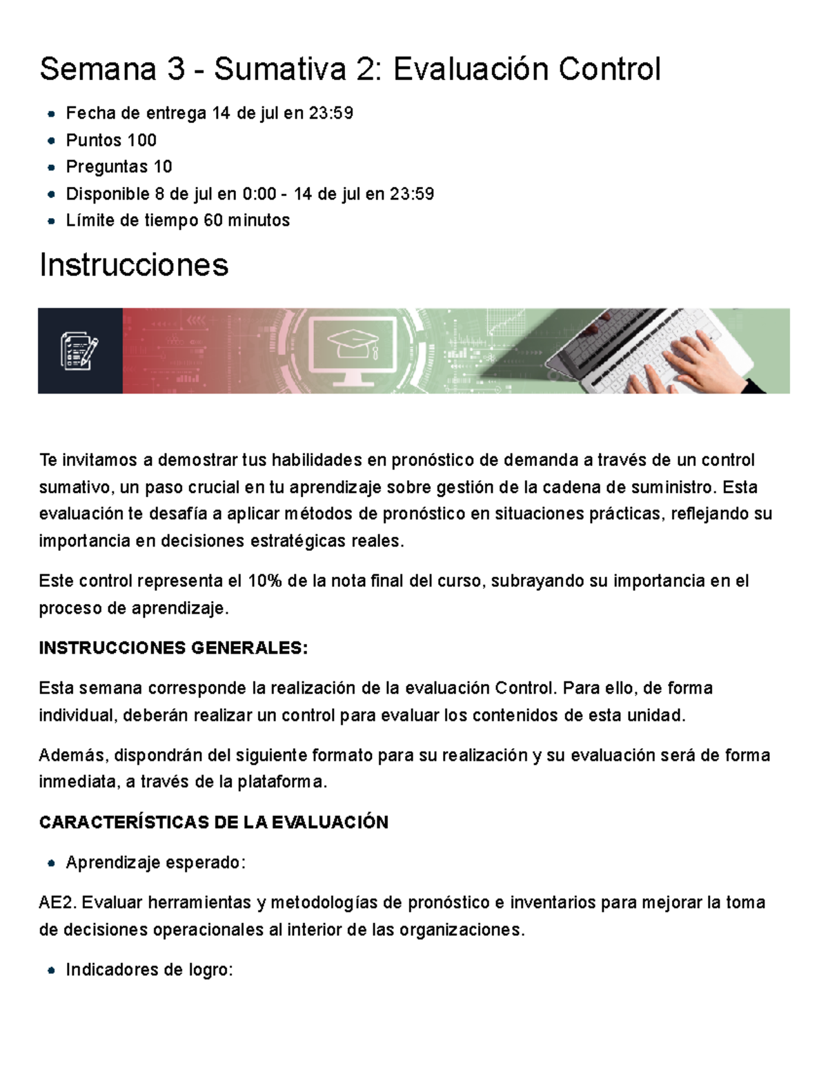 Semana~1 - Sumativa 2 - Semana 3 - Sumativa 2: Evaluación Control Fecha de entrega 14 de jul en ...