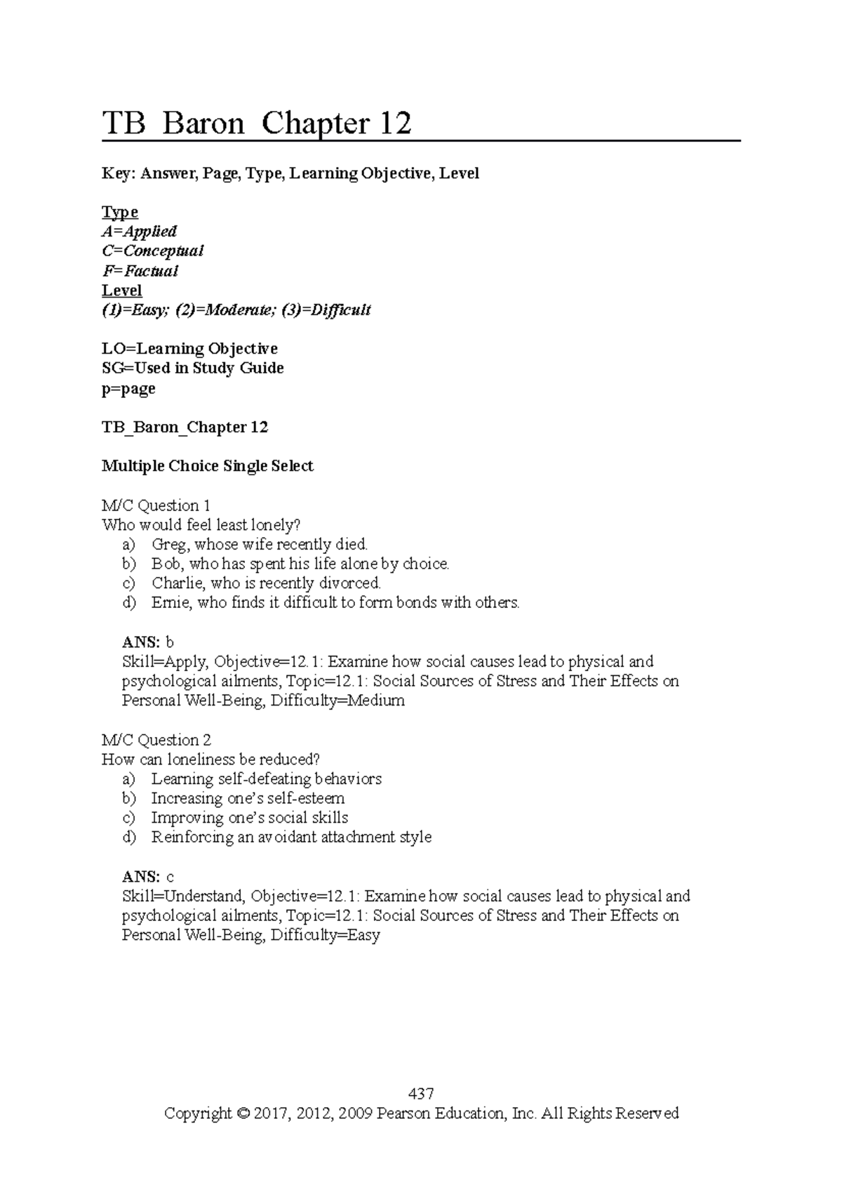 Baron tb ch12 - TB_Baron_Chapter 12 Key: Answer, Page, Type, Learning ...