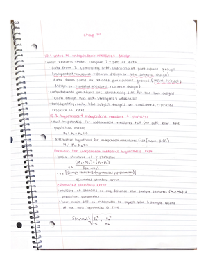 ASSIGNMENT 7.0 BEHAV - Assignment 7 Define Alpha and Beta. Alpha: probability of making a Type I ...