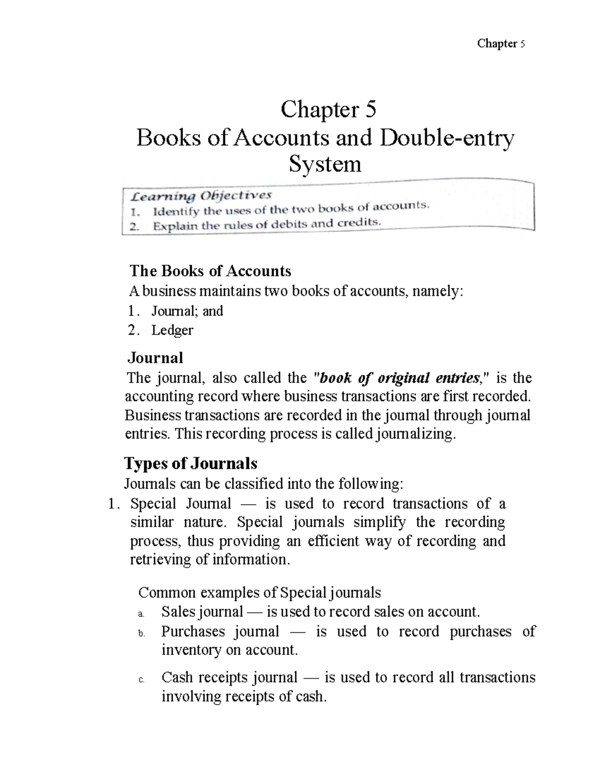 Far notes - Financial Accounting and reporting - Chapter 5 Chapter 5 ...