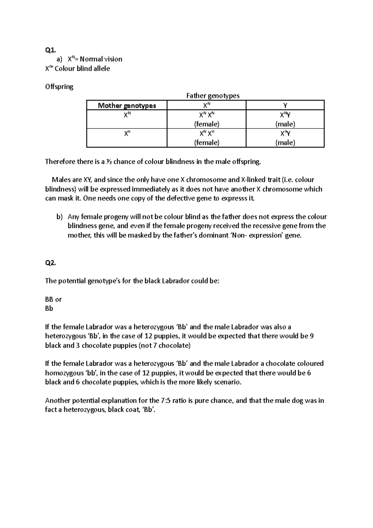 Q1 - BIOL1030 - BIOL1030 - UQ - Studocu