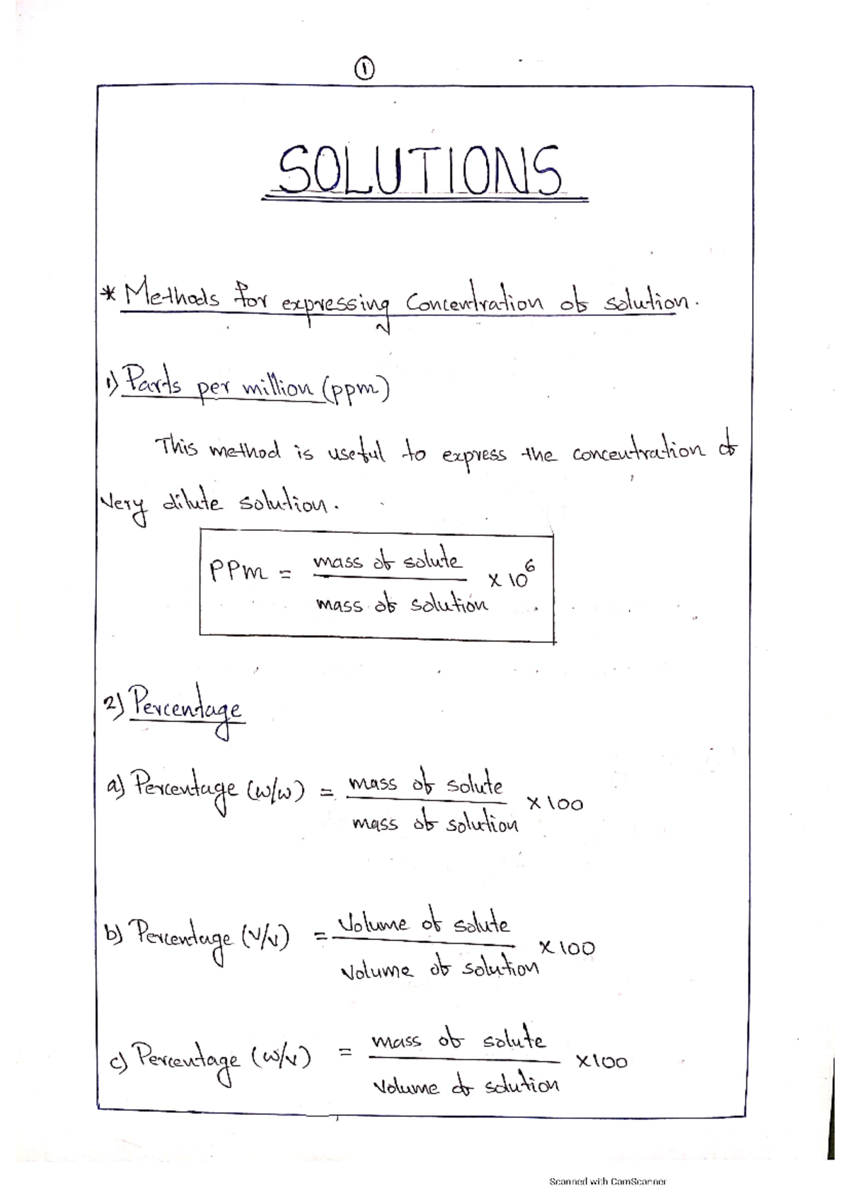 Solutions full notes - BSc Chemistry - Studocu