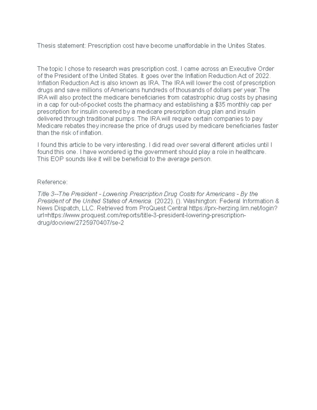 Unit 4 Discussion - DOIs and the Reference Page (23) - Thesis statement ...
