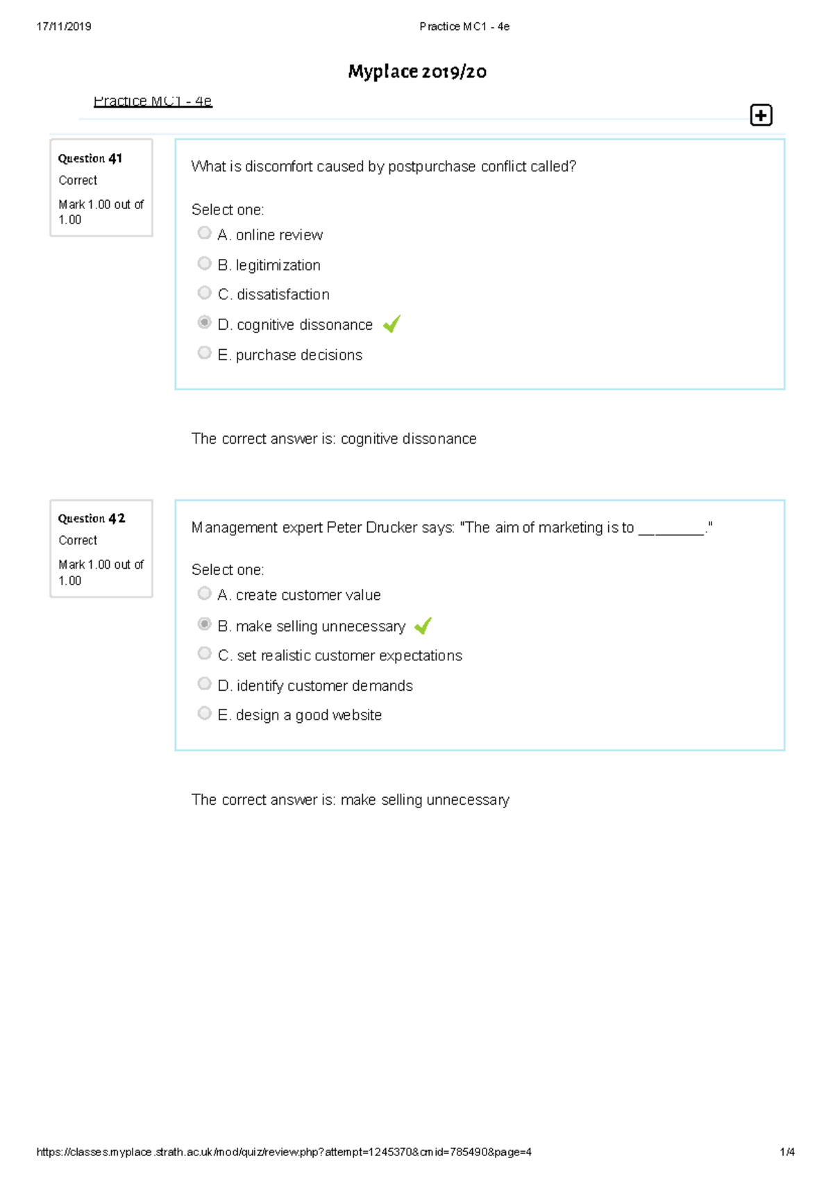5 1 - Practice test helping for Marketing test for Semester 1 & 2 ...