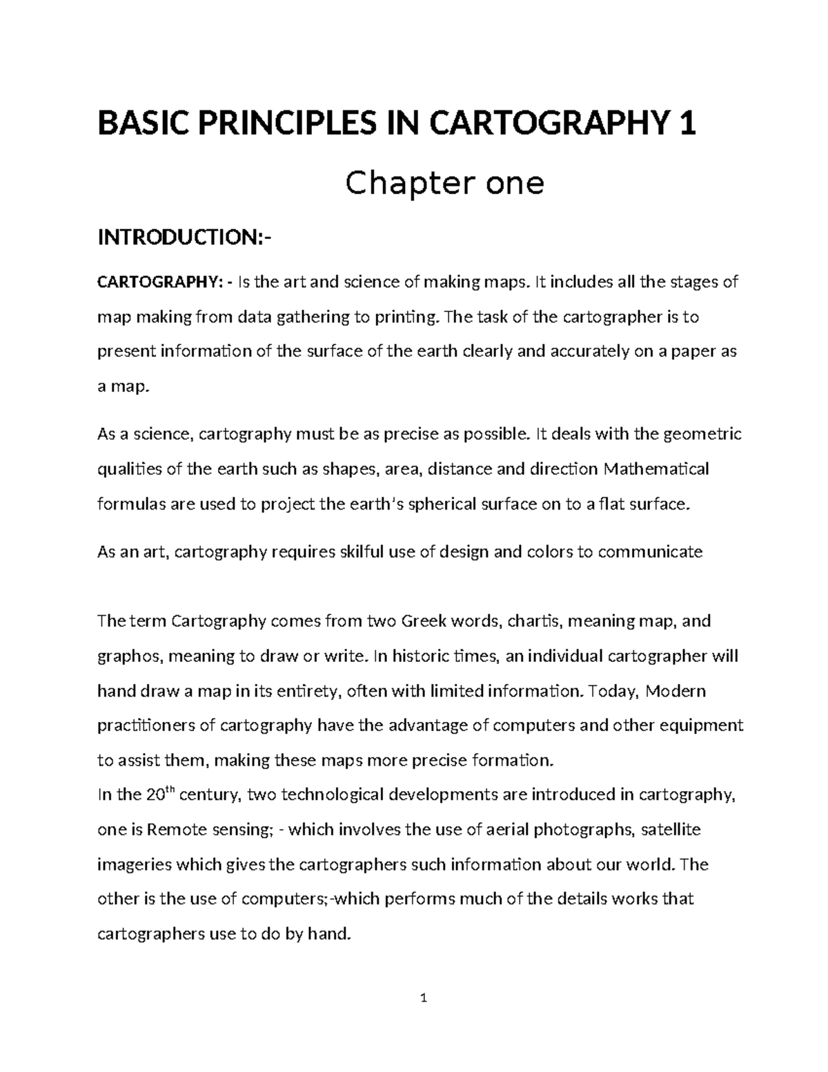 Basic Principles IN Cartography 1 - BASIC PRINCIPLES IN CARTOGRAPHY 1 ...