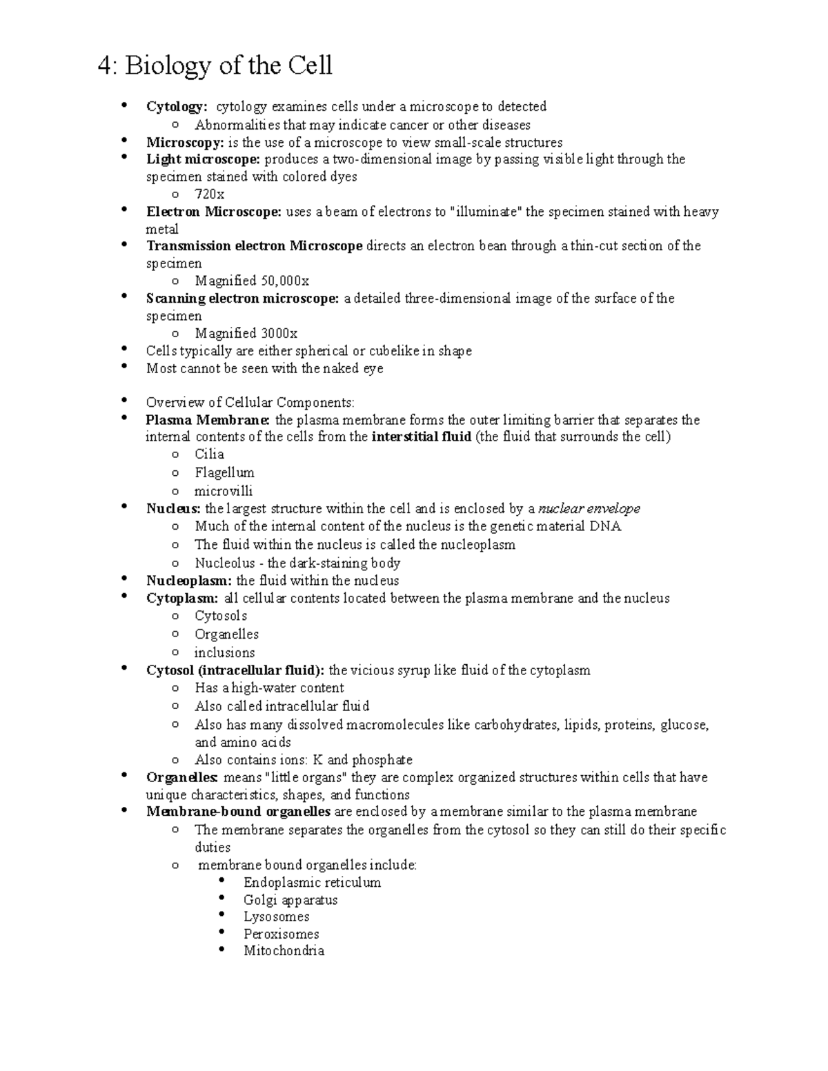 CH 4 anatomy - This is the lecture/book notes from Pearson CH 4 my from ...