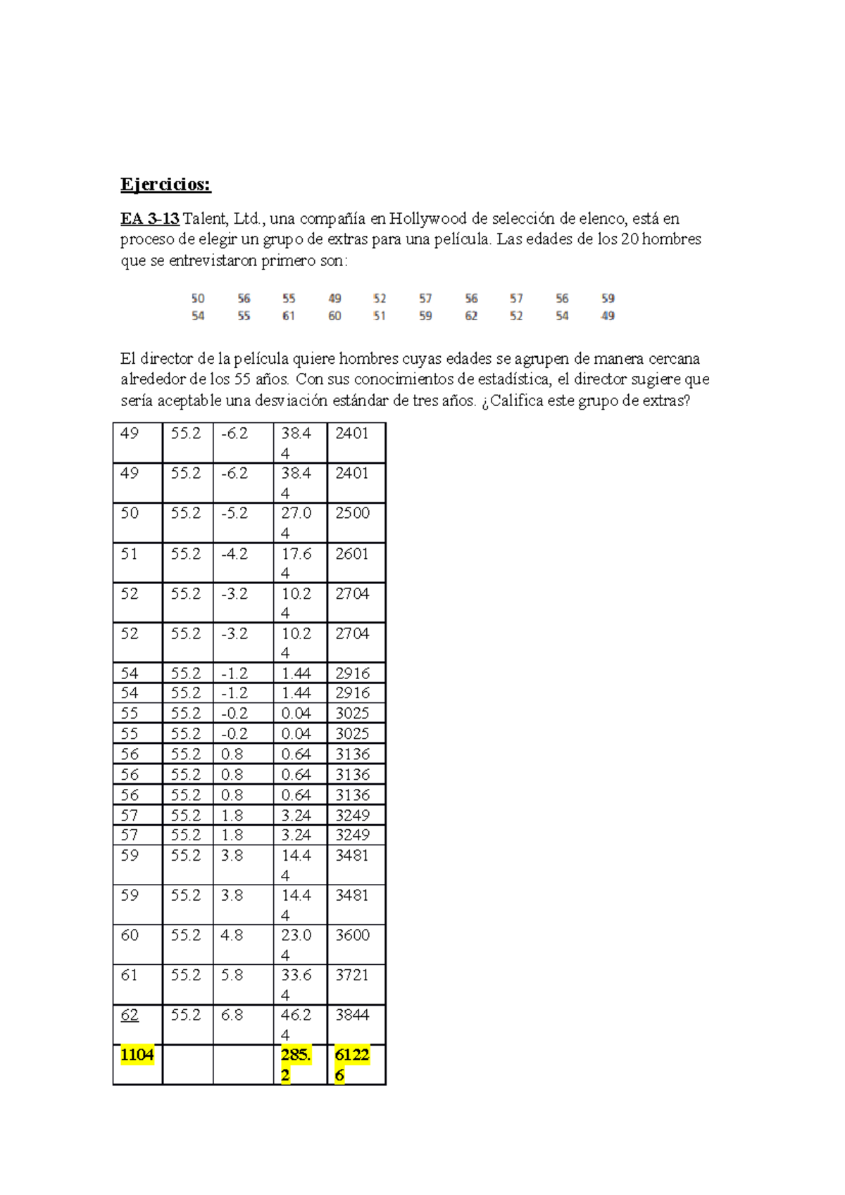 Analsis Tarea 2 Parcial 3 - Ejercicios: EA 3-13 Talent, Ltd., una ...