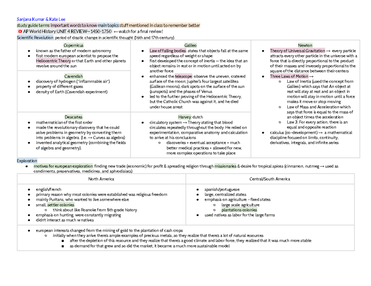 Humanities U4 Transoceanic Interconnections - study guide terms ...