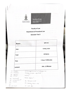 SIP Scope - Past papers to help with studying and it explains the ...