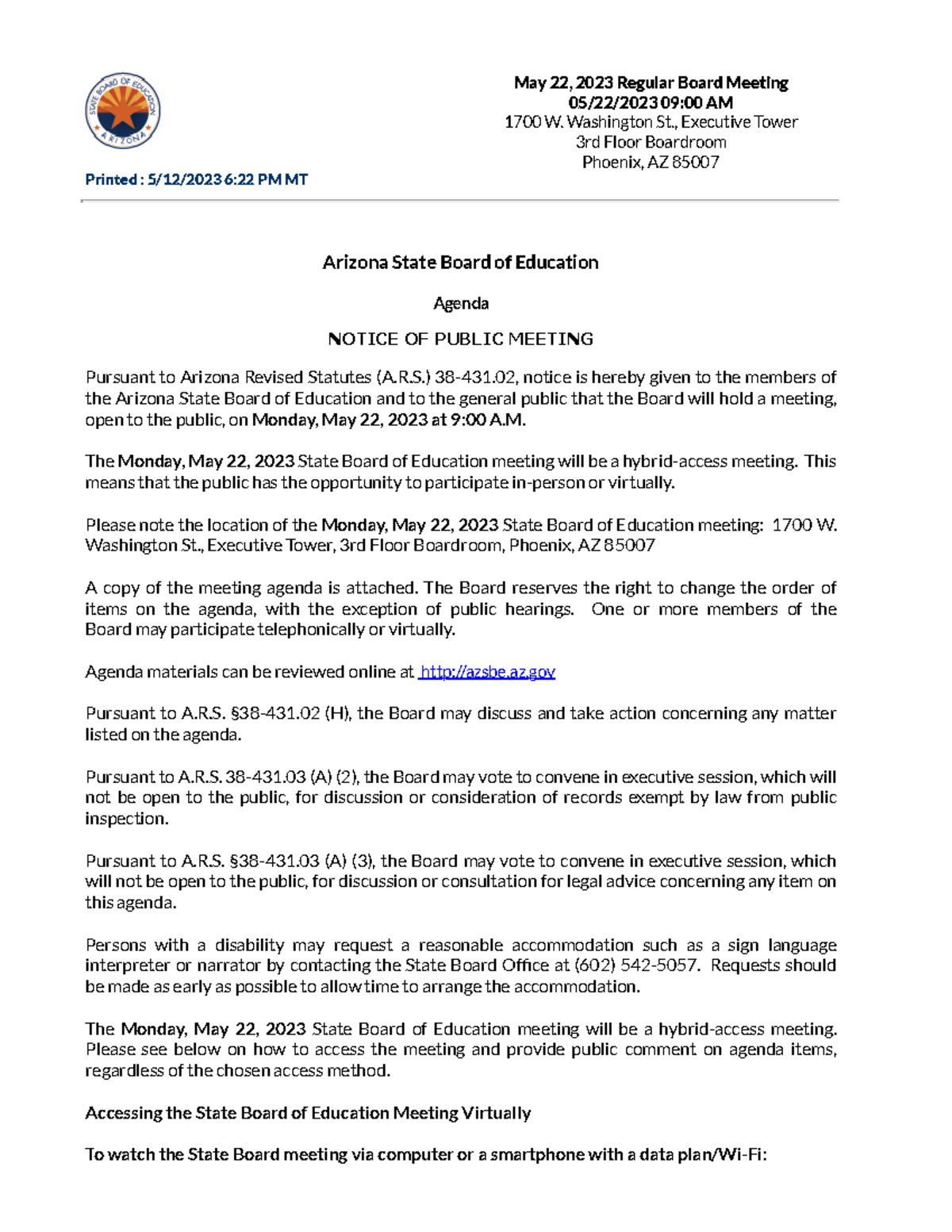 Final Agenda 4 WK 6 Board Meeting Printed 5 12 2023 6 22 PM MT May final-agenda-4-wk-6-board-meeting-printed-5-12-2023-6-22-pm-mt-may