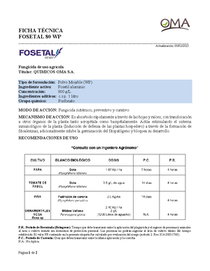 Fixol 80wp - FIXOL® 80 WP Polvo mojable, WP Fungicida agrícola Reg. Nal ...