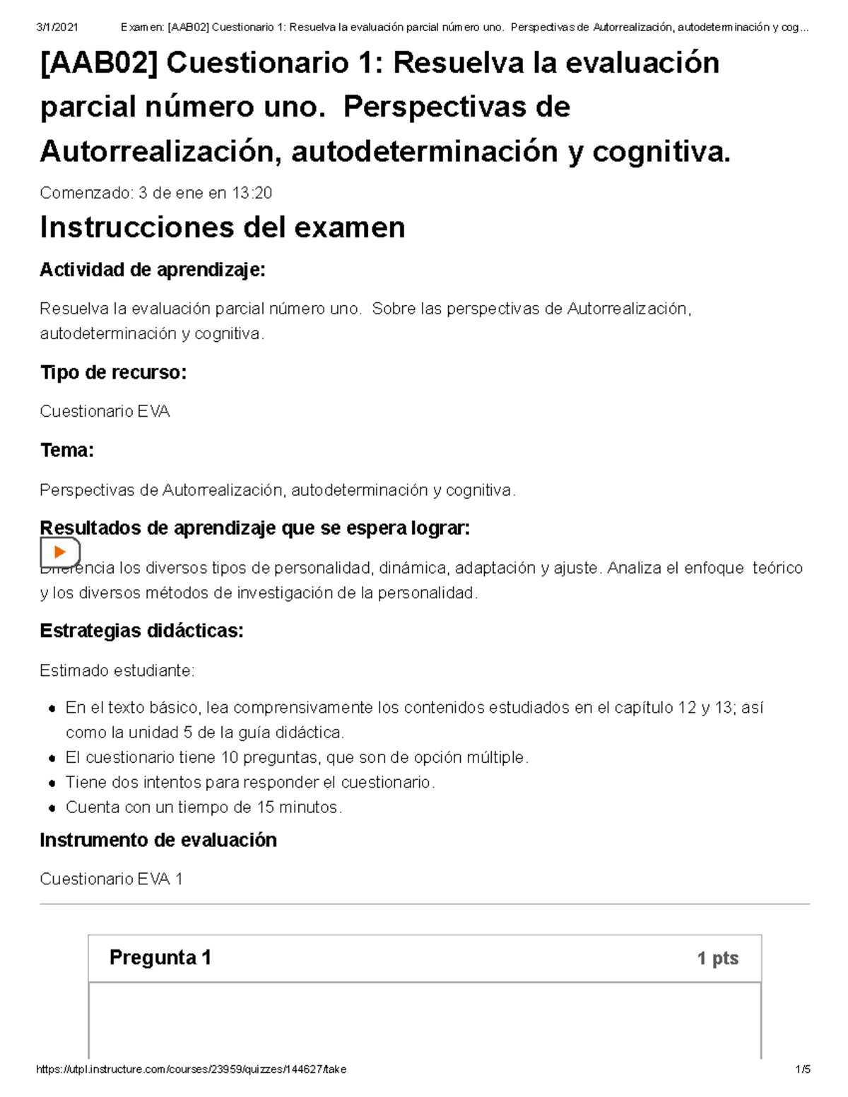 548031279 Examen AAB02 Cuestionario 1 Resuelva La Evaluacion Parcial Numero Uno Perspectivas de ...