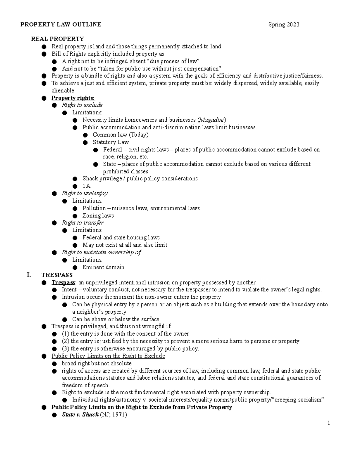 Property Outline - REAL PROPERTY Real property is land and those things ...