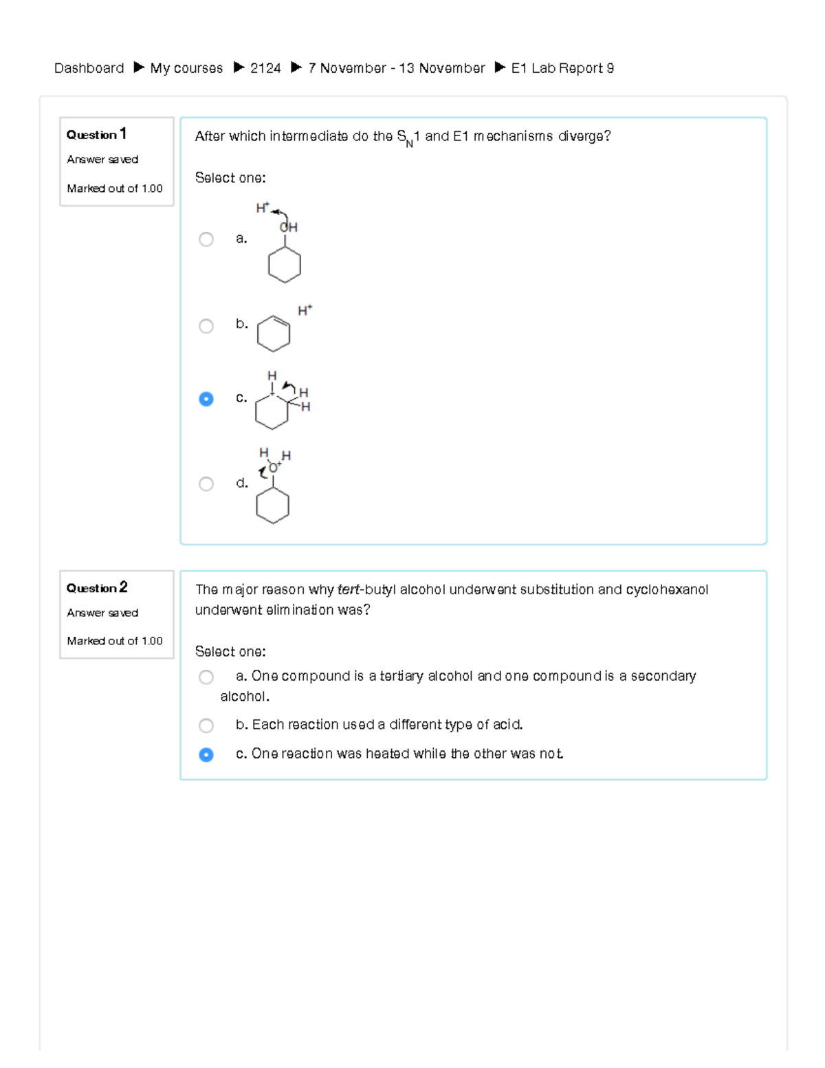 E1 Lab Report 9 answers - Dashboard ︎My courses ︎ 2124 ︎7 November - 13 November ︎E1 Lab Report ...