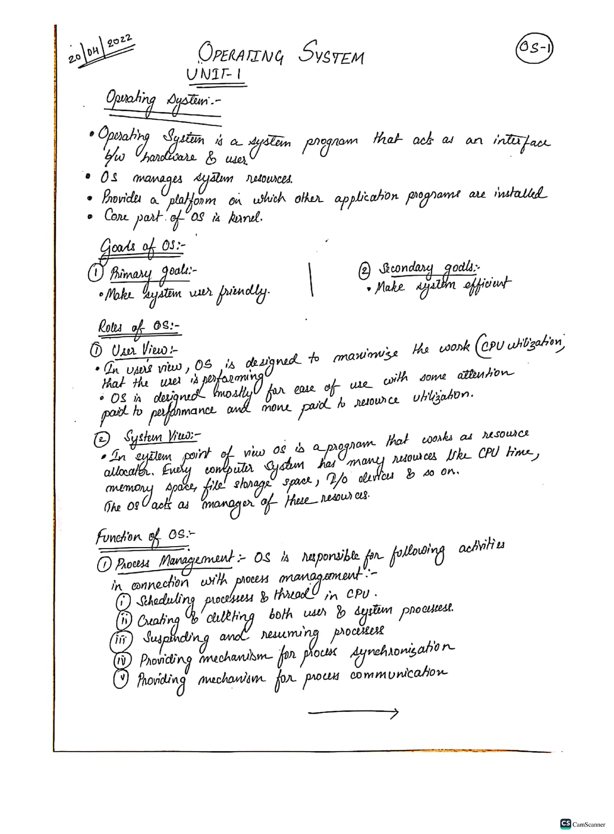 Operating System Unit-1 f1 - OPERATING SYSTEM Operating Operating ...