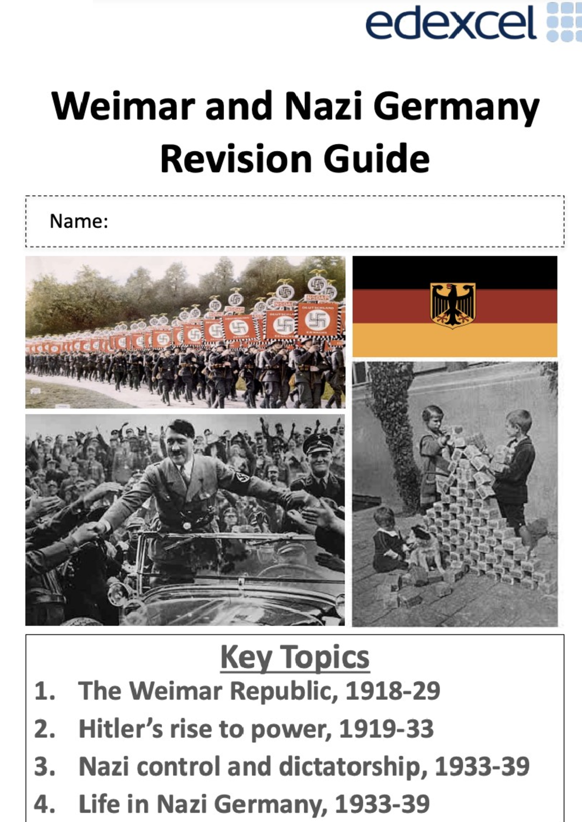 Germany Revision booklet - Germany Revision Booklet Explain why Hitler ...