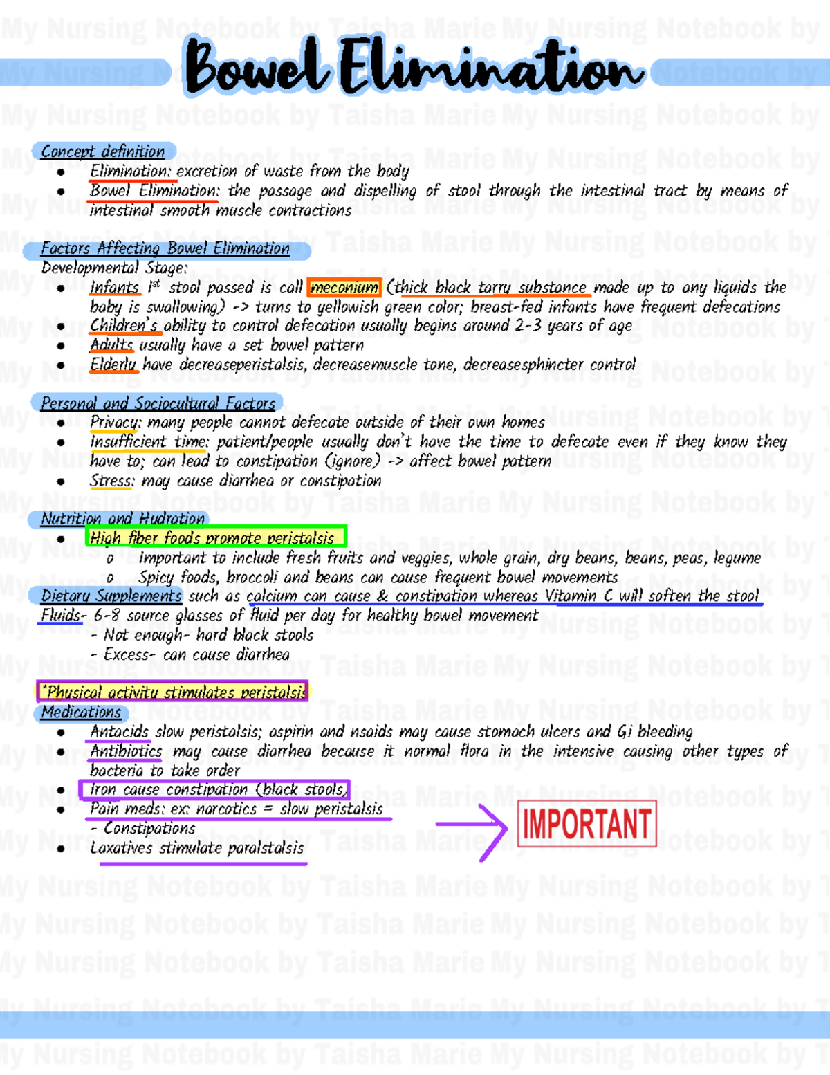Etsy Bowel Elimination - Bowel Elimination E - FE ³ = ' - Studocu