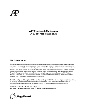 Ap physics c mechanics practice exam 2012 - Physics C: Mechanics ...