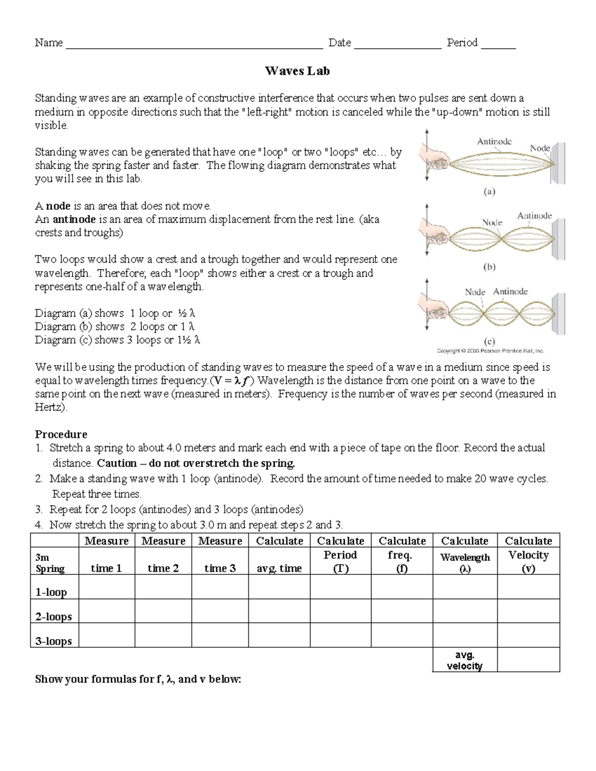 Copy of Slinky waves Lab v2 - Name ...