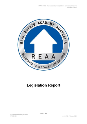 Cpprep 4101 - Learner Guide - VIC - CPPREP4101 Appraise property for sale or lease CPPREP4101 ...