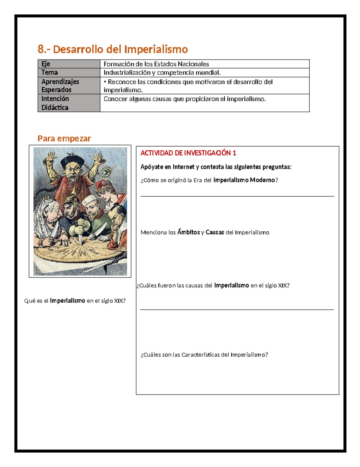 564499210 SEC 8 Desarrollo DEL Imperialismo - 8.- Desarrollo del ...