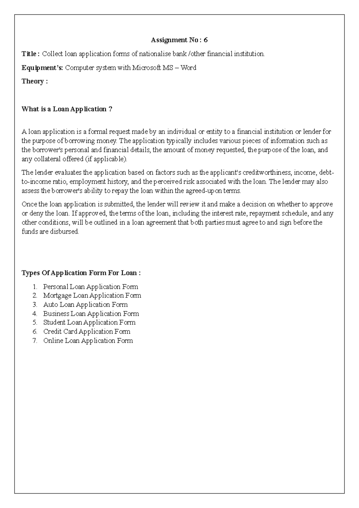 Assignment No 6 - Ensure your notes are well-organized. Use headings ...