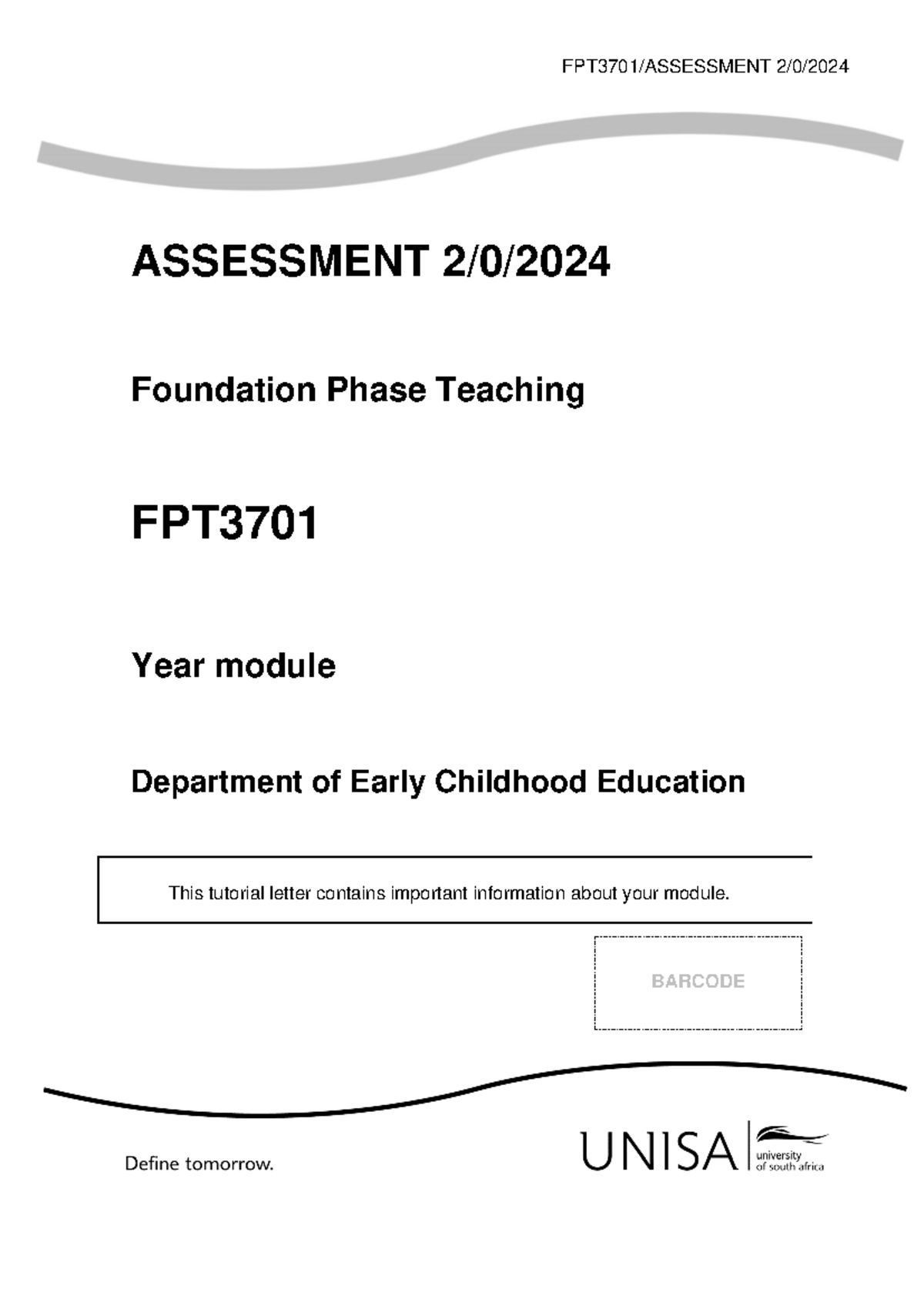 FPT3701 Assessment 2 2024 Final 9d210ff6756930057 cef13bafb1855a8 - FPT3701/ASSESSMENT 2 /0 ...