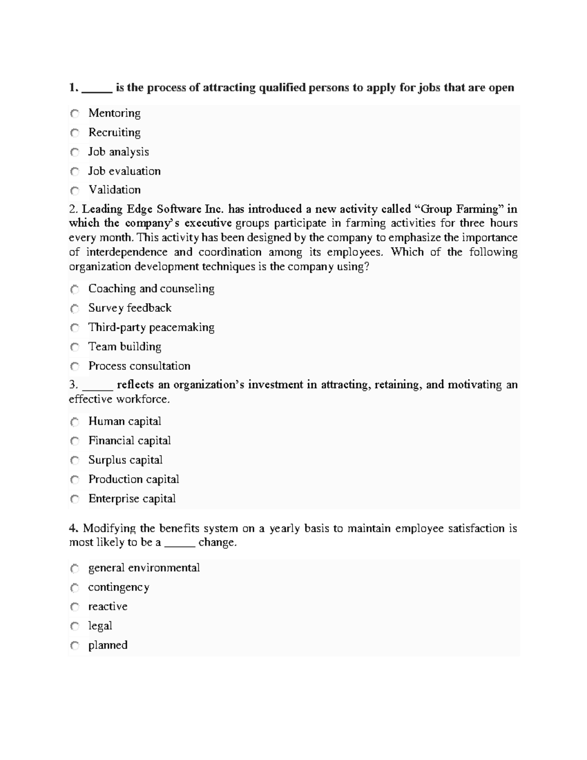 ÔN TẬP - individual - 1. _____ is the process of attracting qualified ...