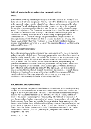 Evolution Of Comparative Politics - COMPARATIVE POLITICS: Comparative ...