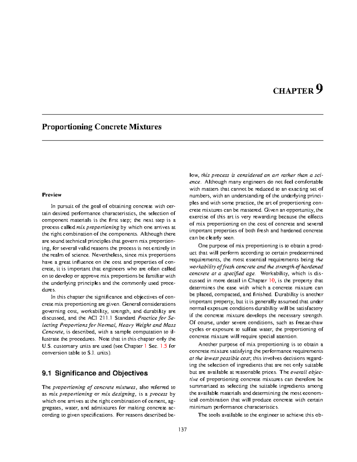 Semana 06 O Proportioning Concrete Mixtures Metha Chapter 9 - CHAPTER 9 ...