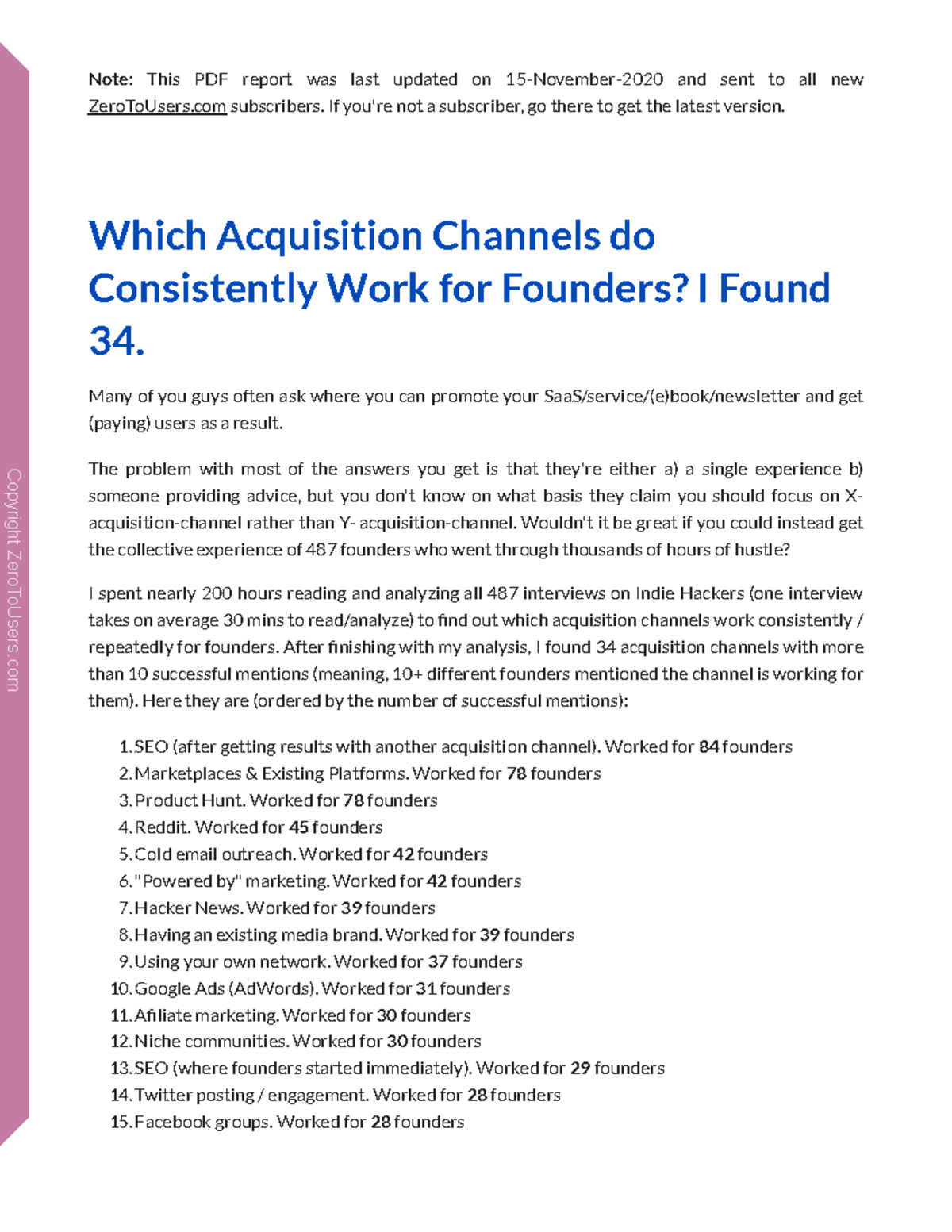 Acq-channels - A nice description - Note: This PDF report was last ...