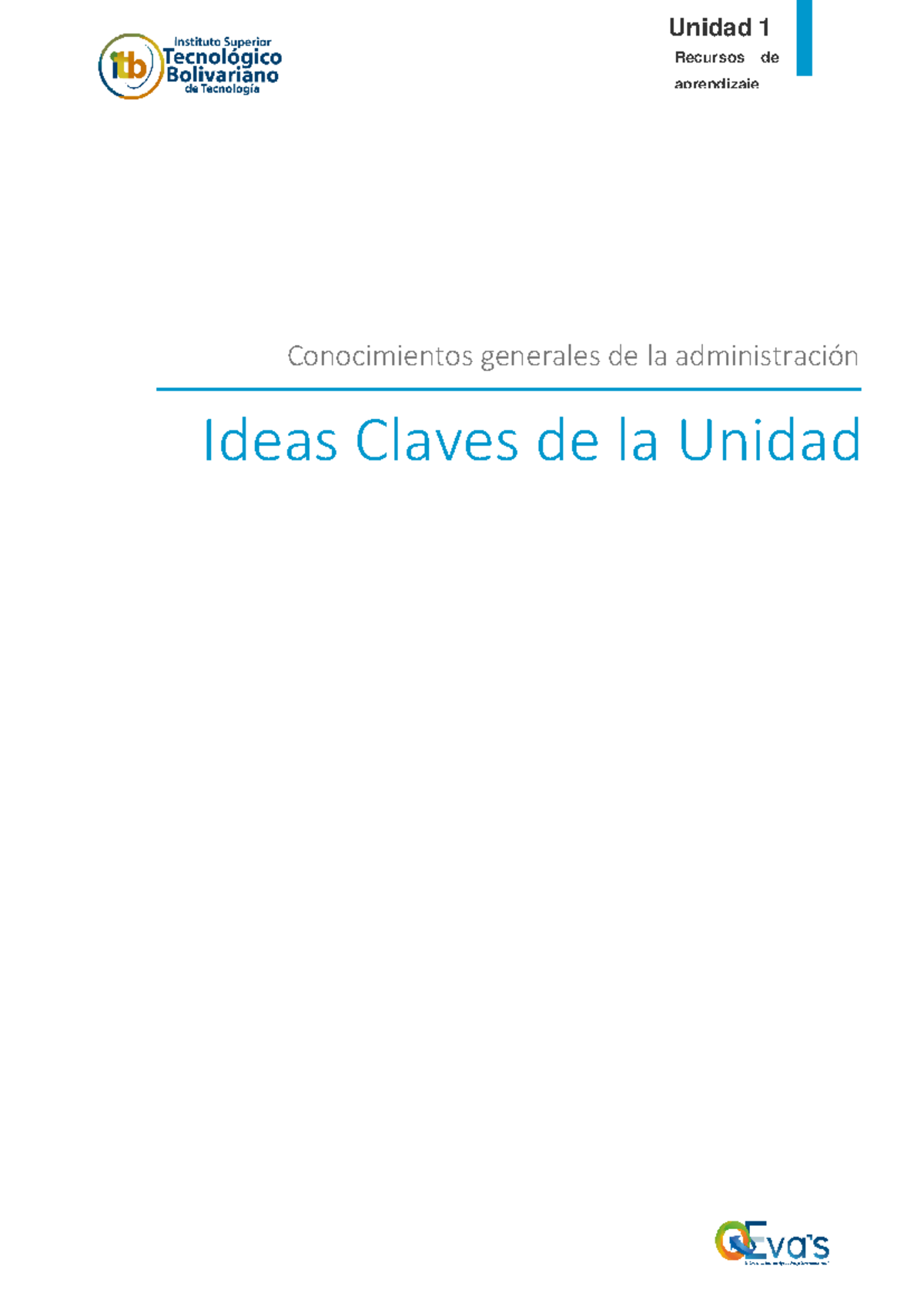Ideas Claves Unidad I - Apuntes - Recursos de aprendizaje Ideas Claves ...