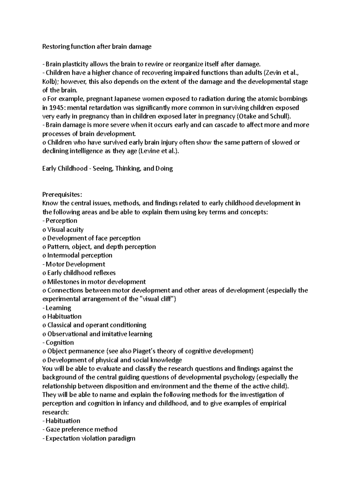 Restoring function after brain damage - Children have a higher chance ...