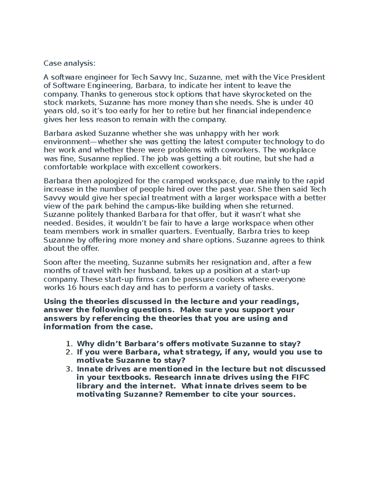 Case analysis - Project management, Communication and leadership - Case ...