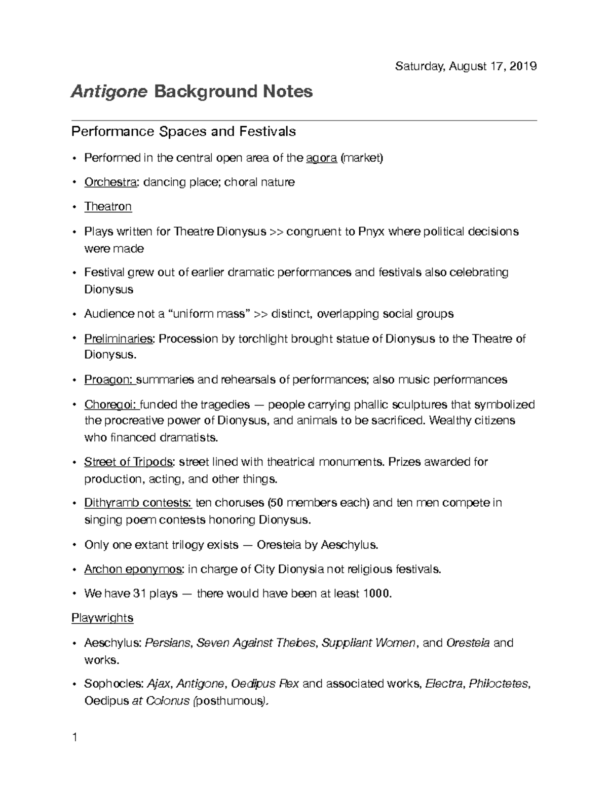 Antigone Background August 17 - Antigone Background Notes Performance ...