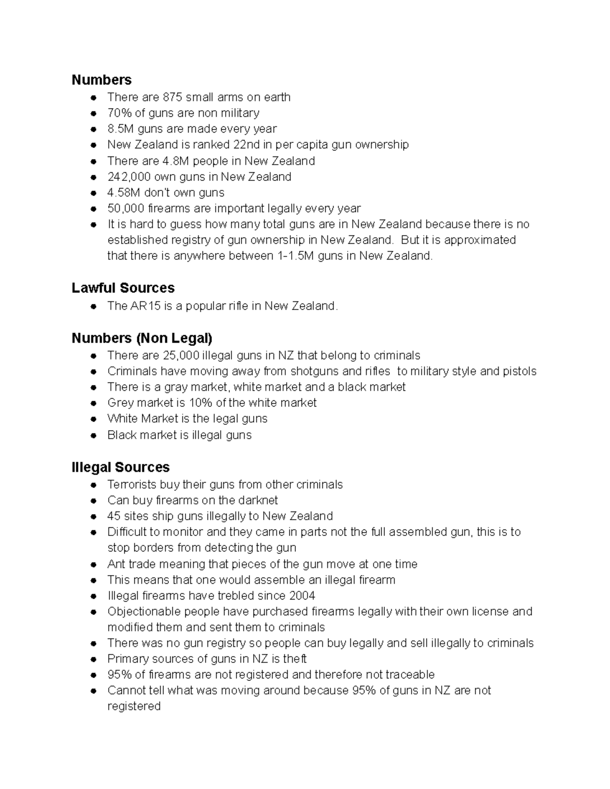 The Regulation of Fire Arms - Numbers There are 875 small arms on earth ...