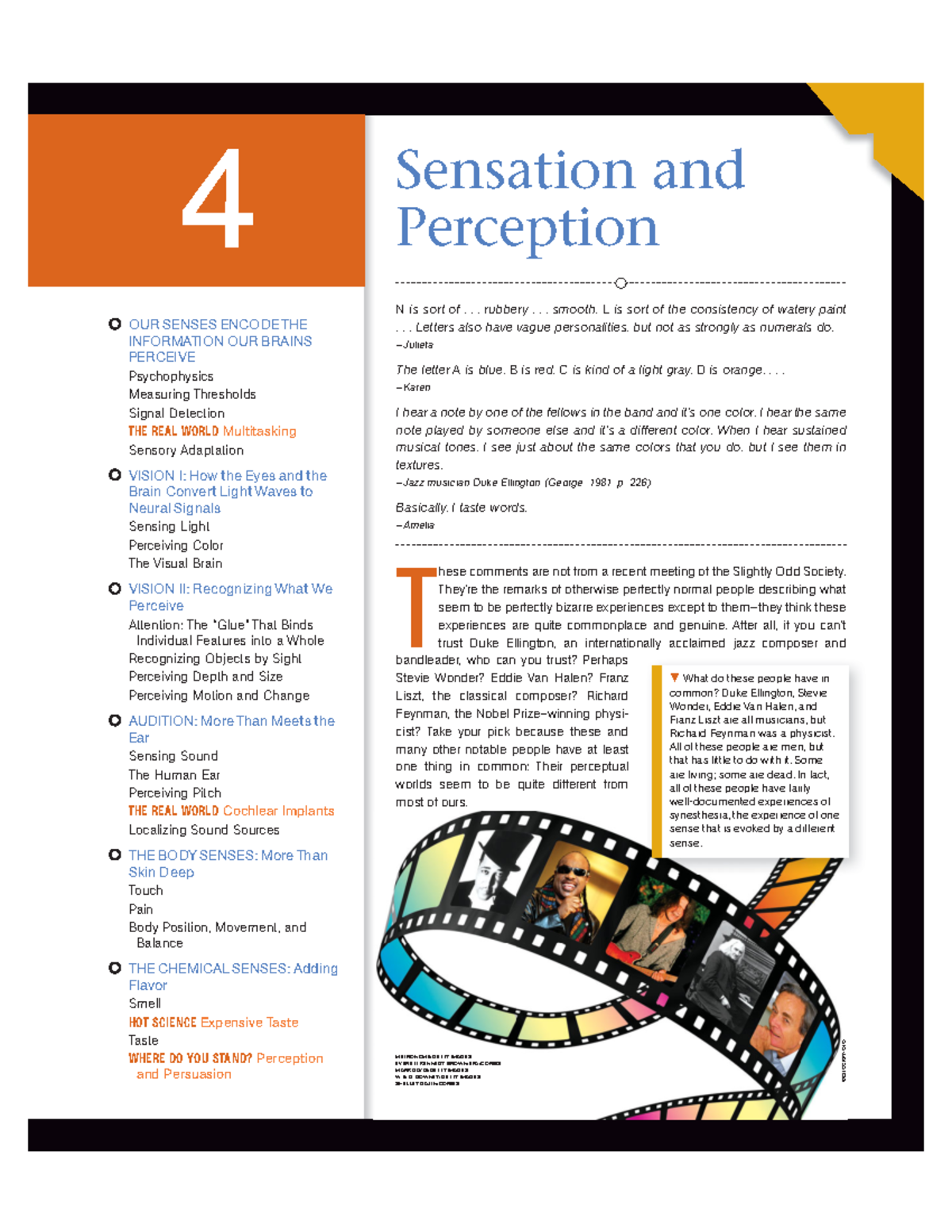 General Psychology Chapter 4: Sensation and Perception - N is sort of ...