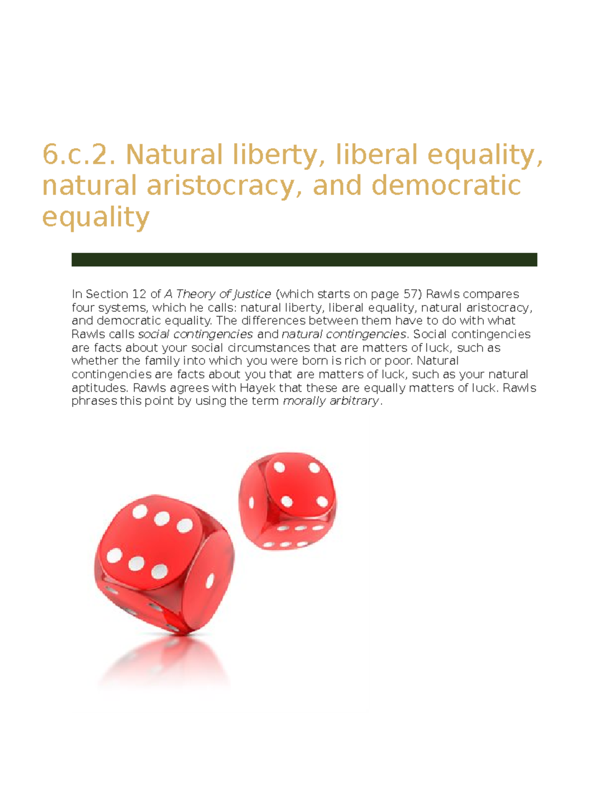 6c2 - lecture notes - 6.c. Natural liberty, liberal equality, natural ...