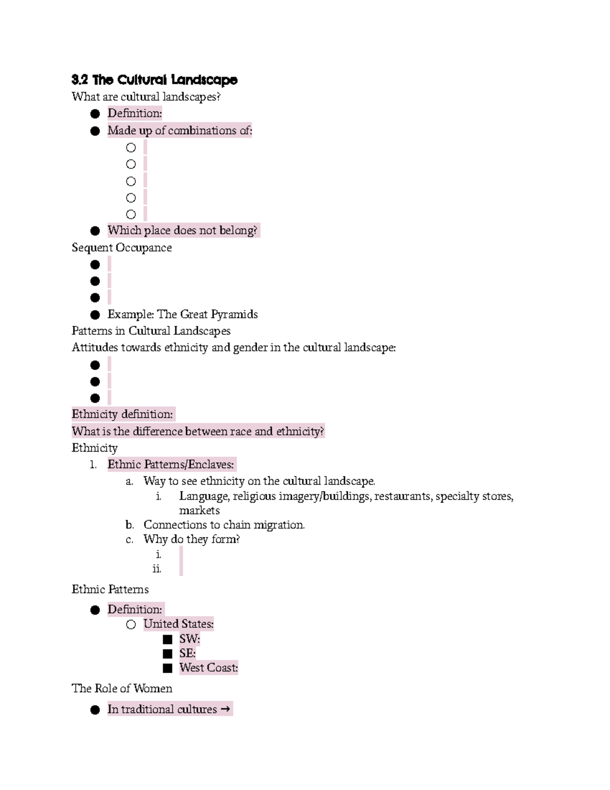 3.2 Cultural Landscape Notes (1) - 3 .2 The Cultural Landscape What are ...