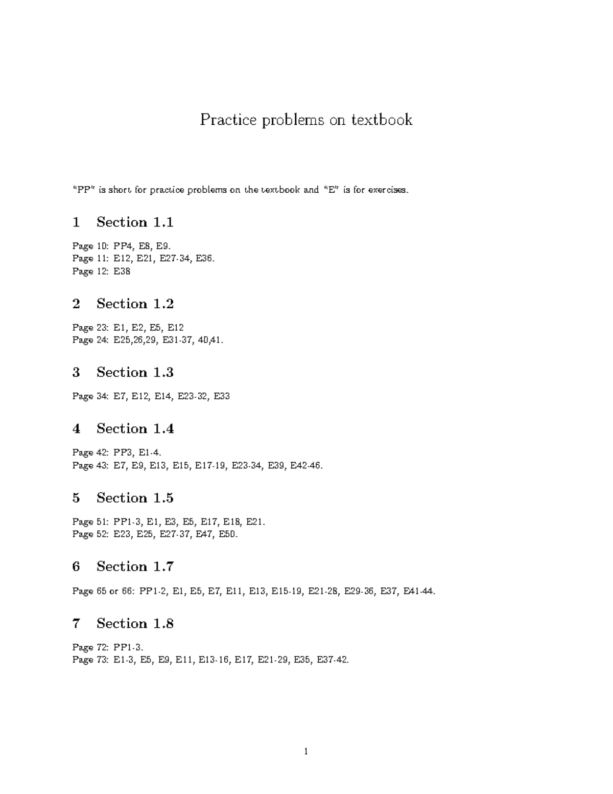 Recommended practice problems - Practice problems on textbook “PP” is ...