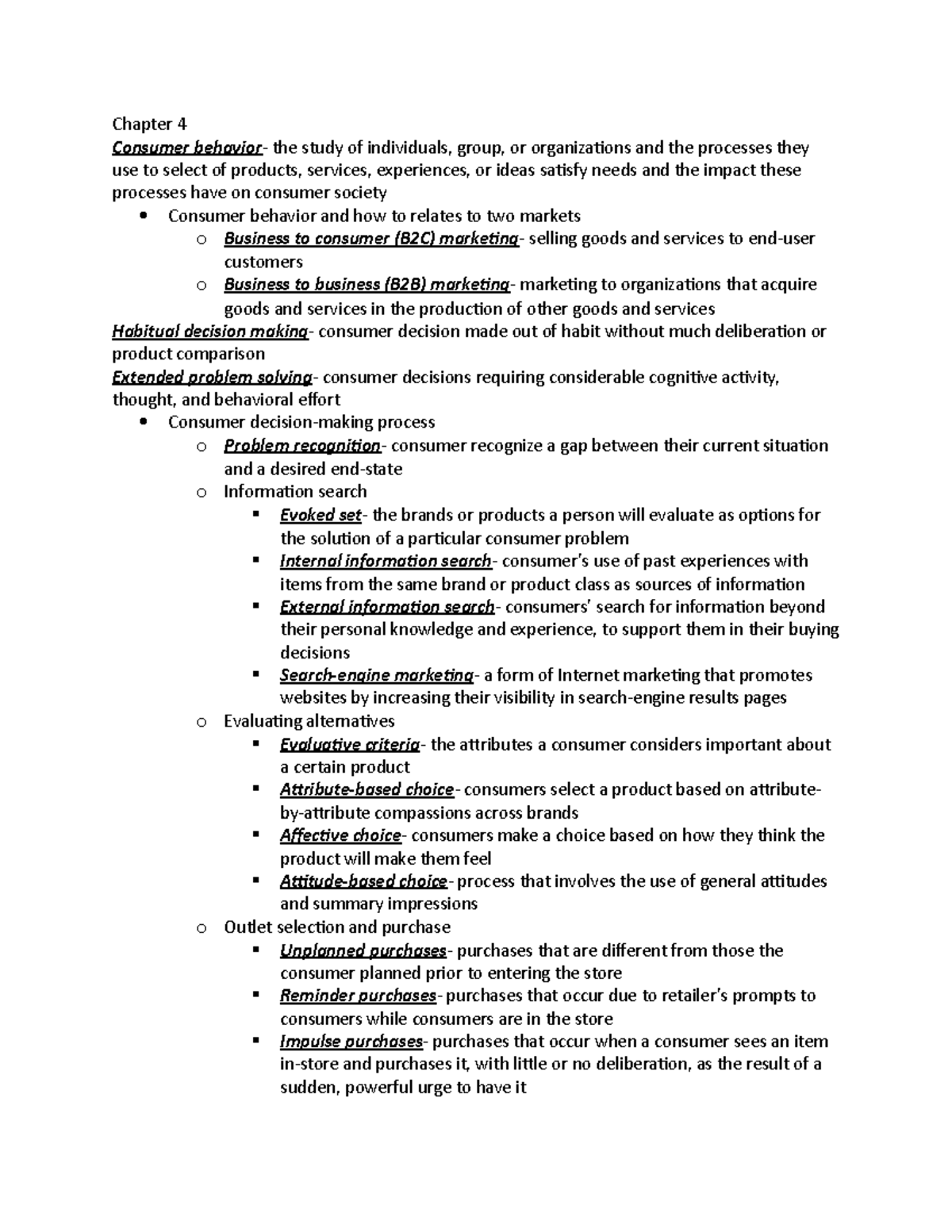 Chapter 4 mktg - Boler - Chapter 4 Consumer behavior - the study of ...