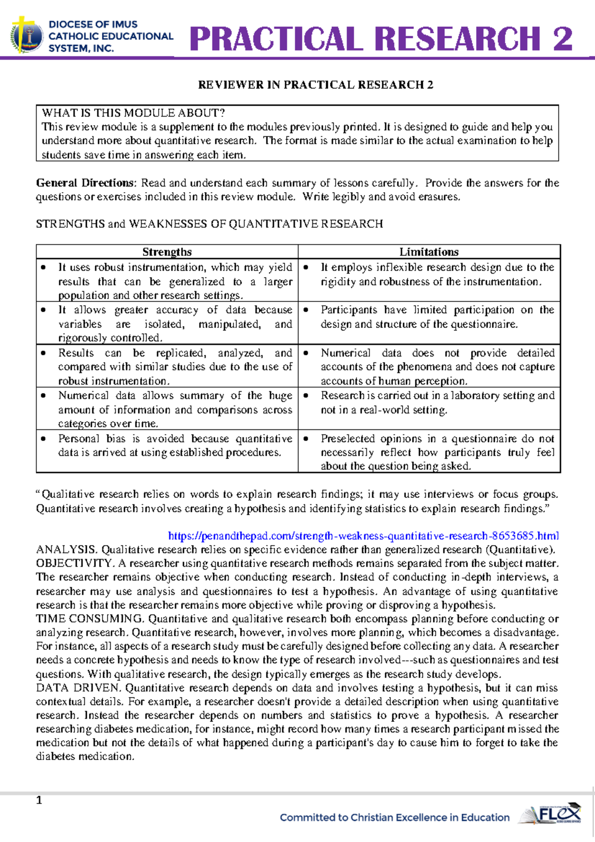 Research - PRACTICAL RESEARCH 2 REVIEWER IN PRACTICAL RESEARCH 2 WHAT ...