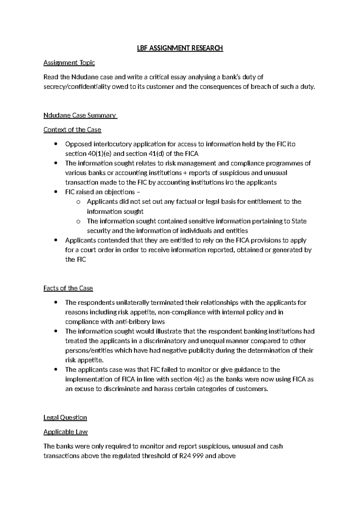 LBF Assignment Research - LBF ASSIGNMENT RESEARCH Assignment Topic Read ...