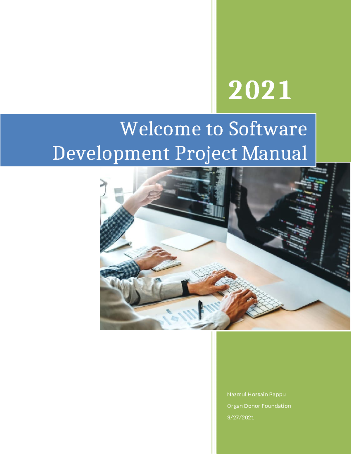 Software development Project Manual - 2021 Welcome to Software ...